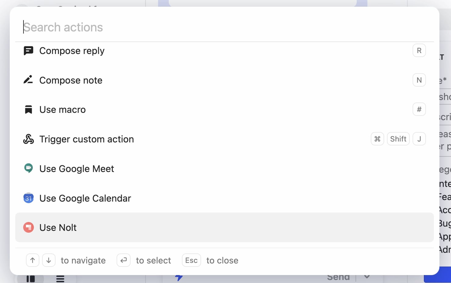 Intercom integration · Help · Nolt